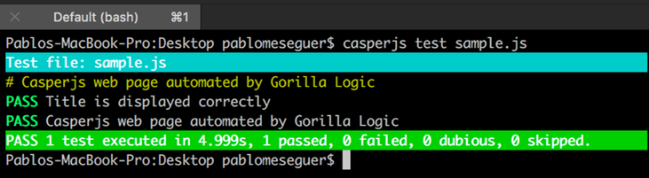 Software Automation Frameworks Part I: CasperJS and PhantomJS