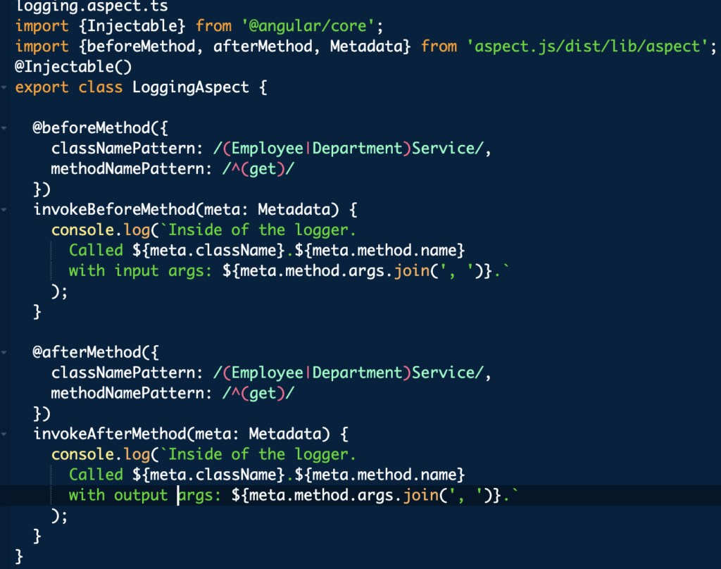 How to Achieve Aspect-Oriented Programming (AOP) in Angular 2+
